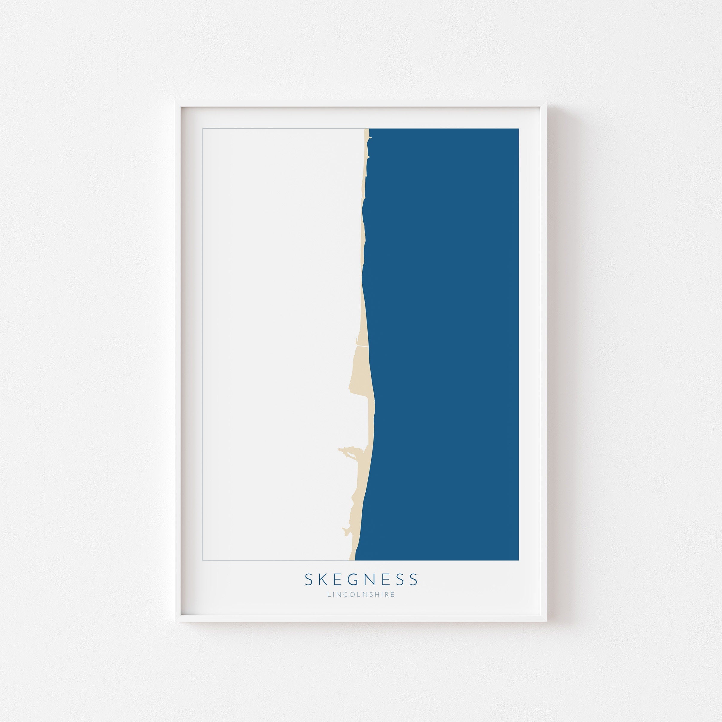 Skegness Print - Lincolnshire Map Art – Plenty Blue