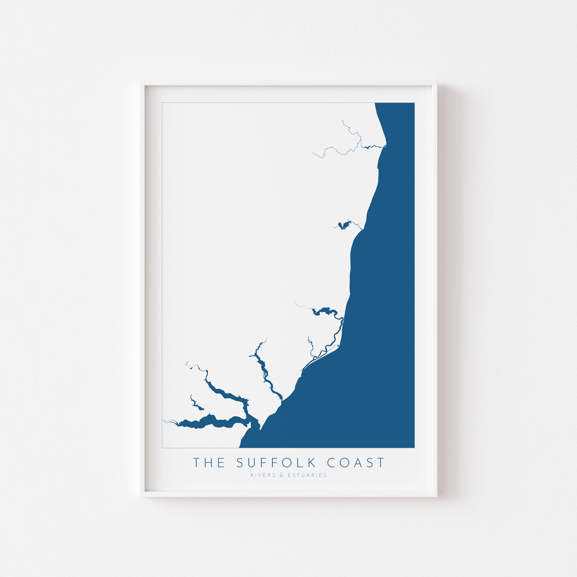 The Suffolk Coast Print - Suffolk Map Art – Plenty Blue